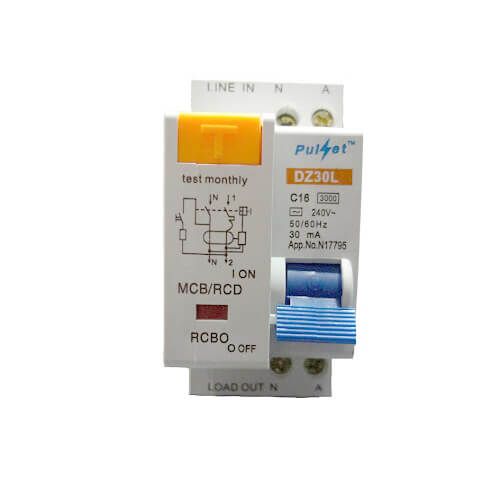Retail cheap electrical shop RCBO | 2 Pole MCB/RCD Electronic Combo ...