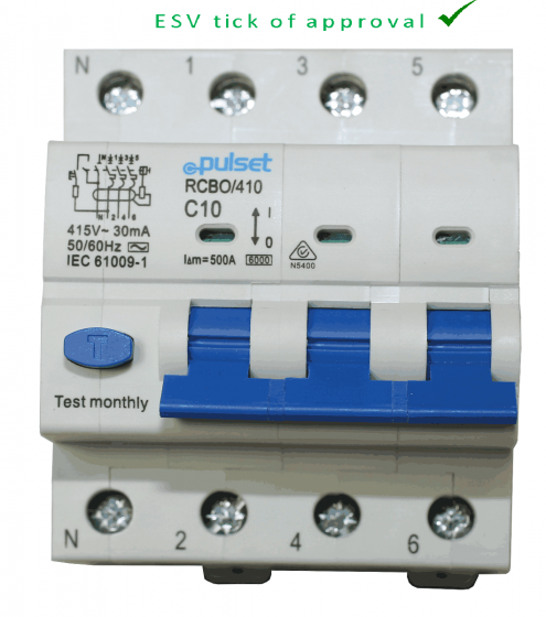 RCBO 3P+N 6KA 30ma